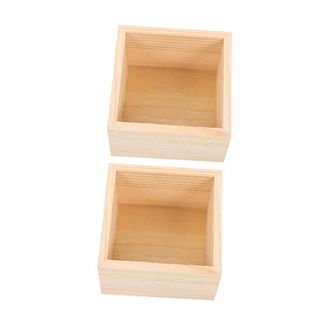 Cabilock 2st&uuml;cke Holz Aufbewahrungsbox F&uuml;r Schreibtisch Bastel-organizer Unlackierte Holzkiste Dekorative Stauraum-l&ouml;sung Ohne Deckel Praktisch F&uuml;r B&uuml;ro Und Zu