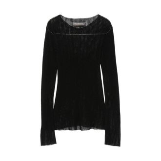 Cortana Rundhals-Oberteil aus Netzstrick - - Knitwear - Damen - Schwarzk - S