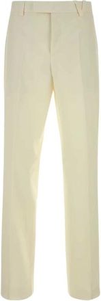 Versace Homme, Pantalons, Blanc, Taille: XL Wool Loose Pants