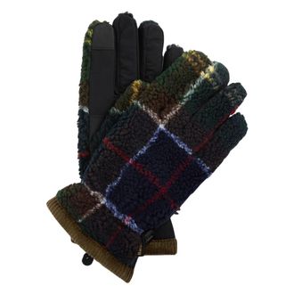 Barbour Field Tartan Fleece Handschuhe - - Accessories - Herren - Gr&uuml;n - L