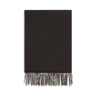 Max Mara &Eacute;charpe en laine monogramm&eacute;e - Femme - Accessoires - Brun - Taille: ONE Size