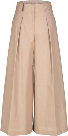 PESERICO Damen Marlenehose aus Baumwoll-Mix