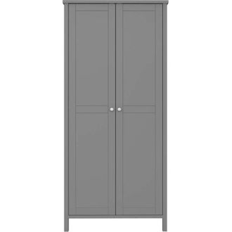 ebuy24 Troms&oslash; Kleiderschrank 2 T&uuml;ren grau