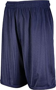 Russell Athletic Mens Mesh Shorts (No Pockets), Navy, Small
