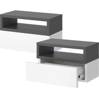 Vicco Table de chevet Urbano, Anthracite, 45 x 28 cm