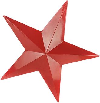 NUOBESTY Rote Metallstern Wanddeko aus Eisen Gro&szlig;er F&uuml;nfzackiger Stern zum H&auml;ngen Dekorative Metallsterne f&uuml;r Wandkunst Deko f&uuml;r Fenster und Wohnr&auml;ume