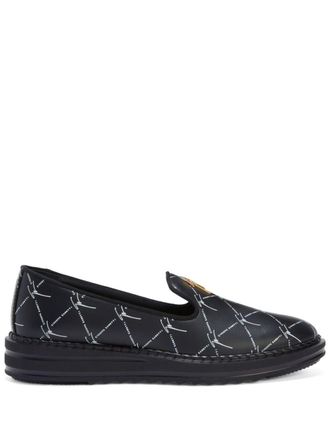 Giuseppe Zanotti Loafer mit Logo - Schwarz