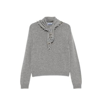 Prada Crystal-embellished Cashmere Sweater