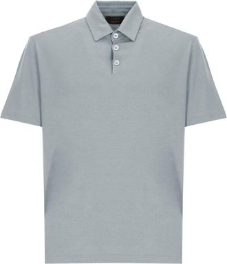 Zanone Homme, Tops, Bleu, Taille: 2XL Polo IceCotton