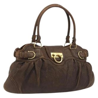 Ferragamo Sac &agrave; main Pre-owned - Femme - Pre-owned - Brun - Taille: ONE Size