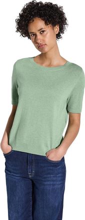 Street One Damen A303225 Kurzarmpullover, Milky Green Mel, 40