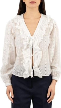 Saint Barth Femme, Blouses et Chemises, Blanc, Taille: 36 FR Evie Top