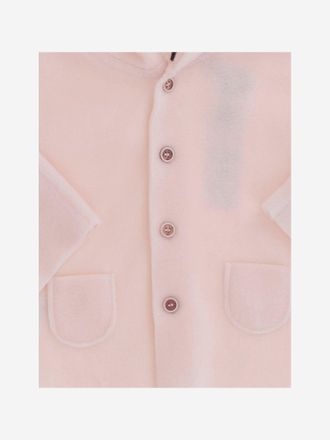 1+ in the family Girls Hooded Bamboo-Blend Coat Pink Polyester