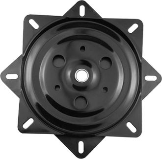 Aboofan Schwarzer Metall Drehplatte Möbel Drehteller Quadratisch Stabile Sitz Drehbasis für Barhocker Sofa Drehbarer Stuhl Zubehör Bürostuhl Ersatzteil