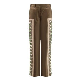 Tory Burch Satinhose - - Trousers - Damen - Braun - 2XS