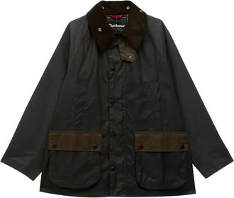 Barbour Bedale Jacke mit Cordkragen - Grün