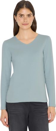 Cecil V-Neck Langarmshirt Light Mint Blue XS