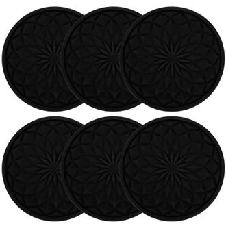 BESPORTBLE Toyvian 6 St&uuml;ck Teiliges Runde PVC untersetzer rutschfest und Hitzebest&auml;ndig Praktische Becherhalter matten f&uuml;r Auto und Haushalt Sch&uuml;tzen Oberfl&auml;chen