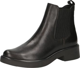 Caprice Damen Chelsea Boots aus Leder mit Blockabsatz, Schwarz (Black Nappa), 38.5 EU