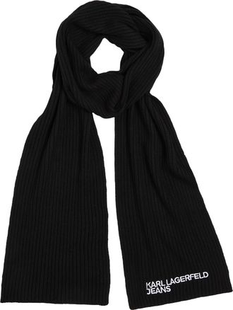 Karl Lagerfeld Herren, Essential Logo Schal, Schwarz, Einheitsgröße