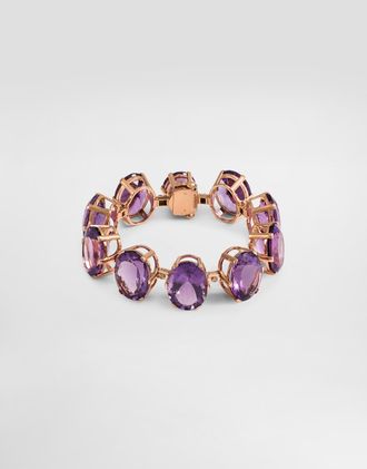 Dolce & Gabbana Anna Bracelet In 18-carat Red Gold With Amethysts And Diamonds - Frau Armb&auml;nder Rot Onesize