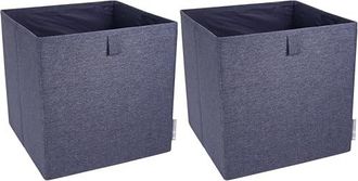 Bigso Box of Sweden BIGSO W&uuml;rfelbox f&uuml;r das Regal oder den Schrank - gro&szlig;e Aufbewahrungsbox f&uuml;r Kleidung, Spielsachen, B&uuml;robedarf usw. - Faltbare Regalbox aus Polyester u