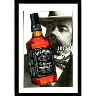 Jack Daniels Spiegel Jack lives here (22cm x 32cm)