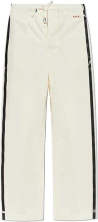Marni Femme, Pantalons, Beige, Taille: 38 FR Pantalon Droit &agrave; Jambes Larges