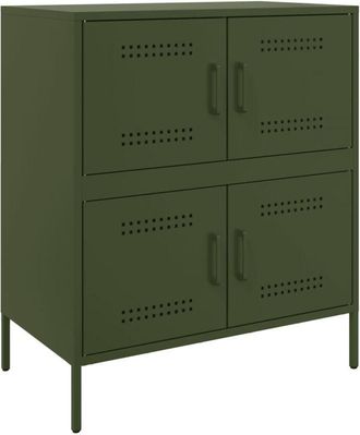 vidaXL Buffet vert olive 68x39x79 cm acier Vidaxl