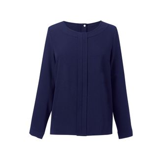 Brook Taverner Roma Bluse f&uuml;r Damen Lang&auml;rmlig (Marineblau)