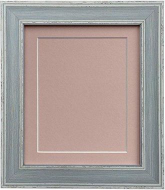Frames by Post scandi Bilderrahmen mit pinkem Passepartout und Rückwand, 30,5 x 25,4 cm, für Bildgröße 25,4 x 20,3 cm, Blau