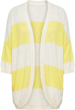 Ulla Popken Strickjacke Strickjacke Streifen Egg-Shape 3/4-Fledermausarm