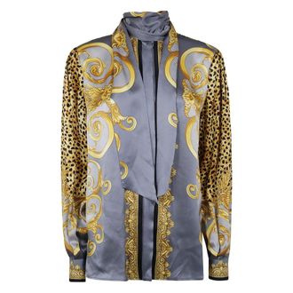 Versace Femme, Blouses et Chemises, Multicolore, Taille: 38 FR Chemise en soie