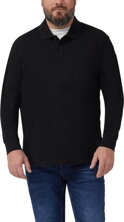 s.Oliver Langarm-Poloshirt aus Baumwoll-Piqu&eacute; mit B&uuml;ndchen