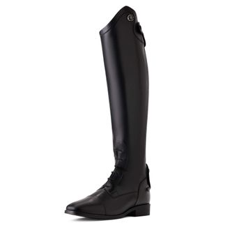 Ariat Mens Ravello Tall Riding Boots in Black Calf, D Medium Width, Short Height, Regular Calf, Size 42.5, by Ariat