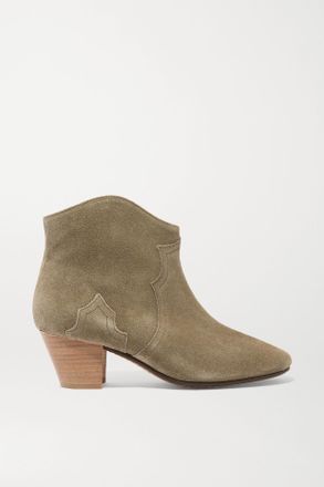 Isabel Marant &Eacute;toile Dicker Ankle Boots Aus Veloursleder - Braun