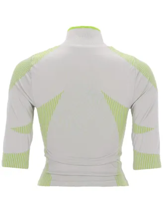 Casablanca Logo-Embroidered Stretch Knit Top - Gray