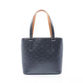 Louis Vuitton Pre-owned Stockton Monogram Mat Handtasche - - Pre-owned - Damen - Blau - ONE SIZE