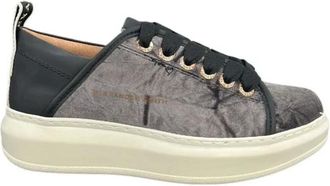 Alexander Smith Femme, Chaussures, Gris, Taille: 36 EU Baskets en polyester Composition cuir gris