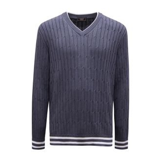 PESERICO 69 Maglione Cotton Sweater - - Knitwear - Herren - Blau - 2XL