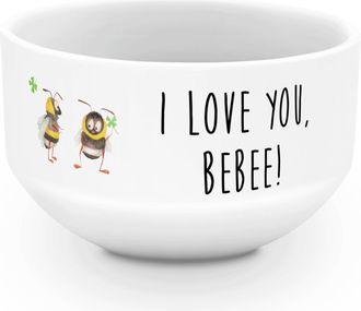 Mr. & Mrs. Panda Müslischale Bienen Paar - Geschenk, Freundin, Müslischüssel, für Frauen, frühstücksschale, frühstücksbowl, Männer, Suppenschüssel, Schildkröten, Valen