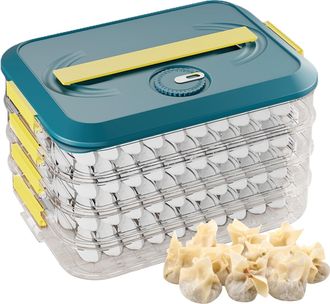 Generic Aufbewahrungsbox für Teig für Gefrierschrank, stapelbar, 4-lagig, mit Deckel, Lebensmittelaufbewahrungsbehälter mit mehreren Schichten, für Gal