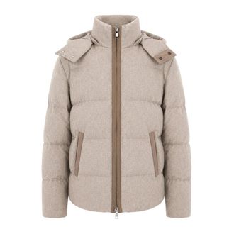 Paul & Shark Gesteppte Bomberjacke aus Kaschmir - - Jackets - Herren - Beige - M