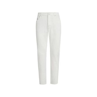 Brunello Cucinelli Garment-dyed Comfort Denim Five-pocket Trousers