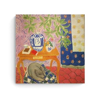 Cambos Henri Matisse berühmte Malerwerke (McGaw Graphics Interior with A Dog) Druck Poster Wandkunst Malerei Leinwand Geschenk Wohnzimmer Drucke Schlafzimmer