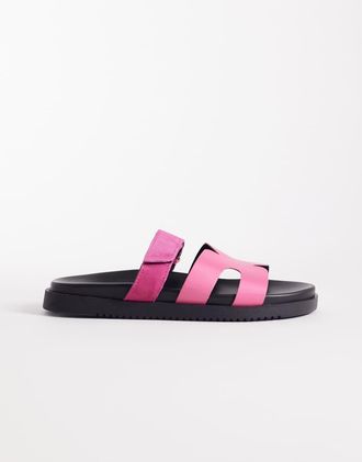 Steve Madden Missile - Sandales en satin &agrave; brides - Rose