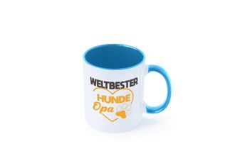 Generic Weltbester Hunde Opa | Hundeliebhaber | Opa Farbige Tasse - Kaffeetasse/Geschenk/Familie - Hellblau