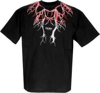 Phobia Archive Homme, Tops, Noir, Taille: L Front Lightning Tee