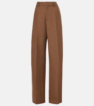 Tod's Pantalon ample à taille haute en laine