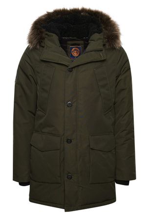 Superdry Mens Everest Parka, Army Khaki, X-Small